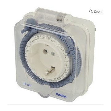 Theben Timer 26 IP44 - 24 h horloge analogique avec couvercle